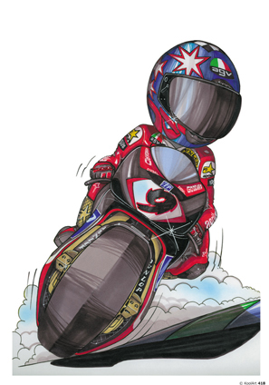 Aprilia Moto GP - Caricature Auto Moto